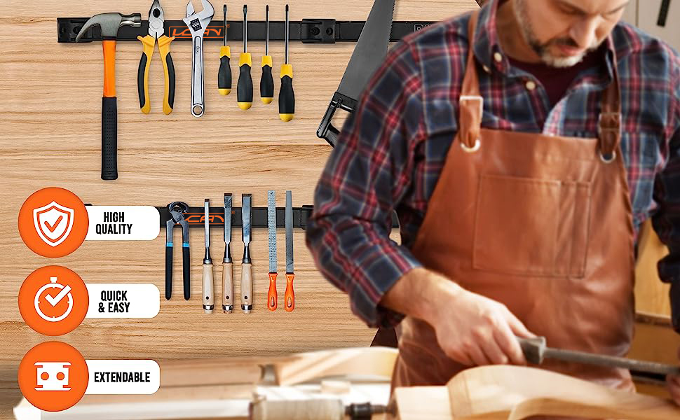 Easy Assembly Heavy Duty Magnetic Tool Holder Space Saving Metal Tool ...